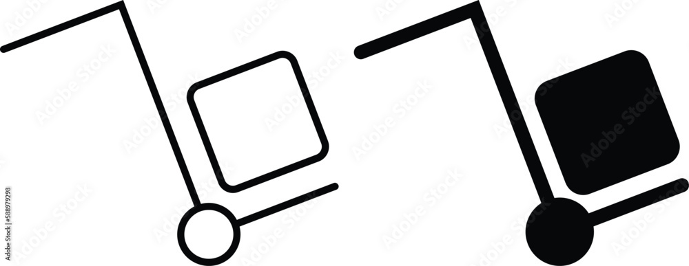 Vettoriale Stock Delivery icon sheet, simple trendy flat style line and ...