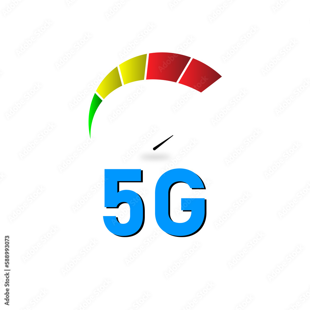 5g logo sign template technology illustration. Mobile internet of next ...