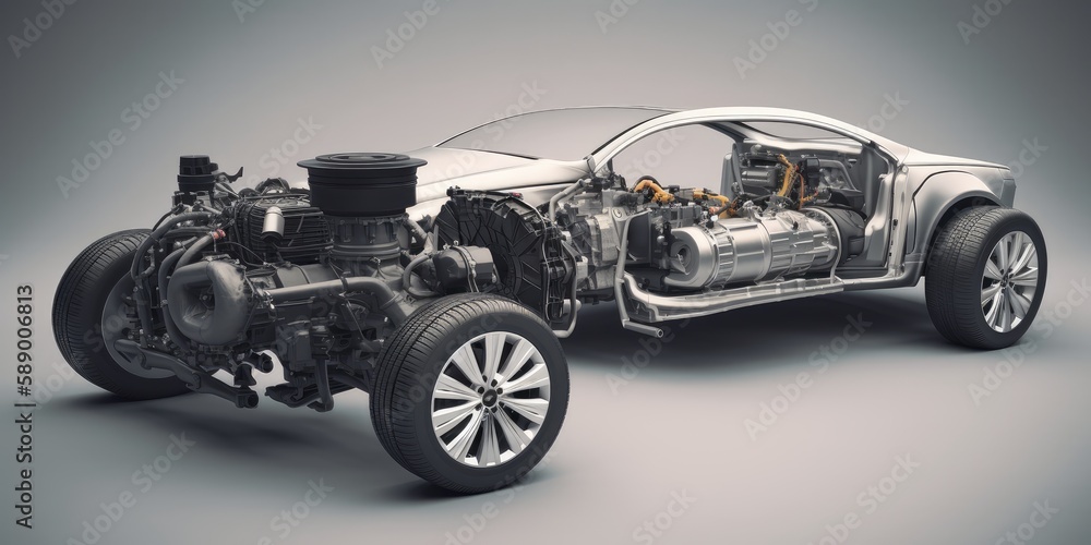 A side-by-side comparison of a traditional gas-powered vehicle and an ...