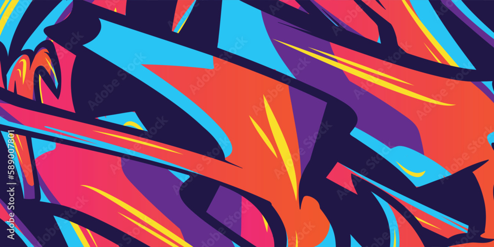 Vector Abstract colorful design graffitti texture pattern ink paint ...