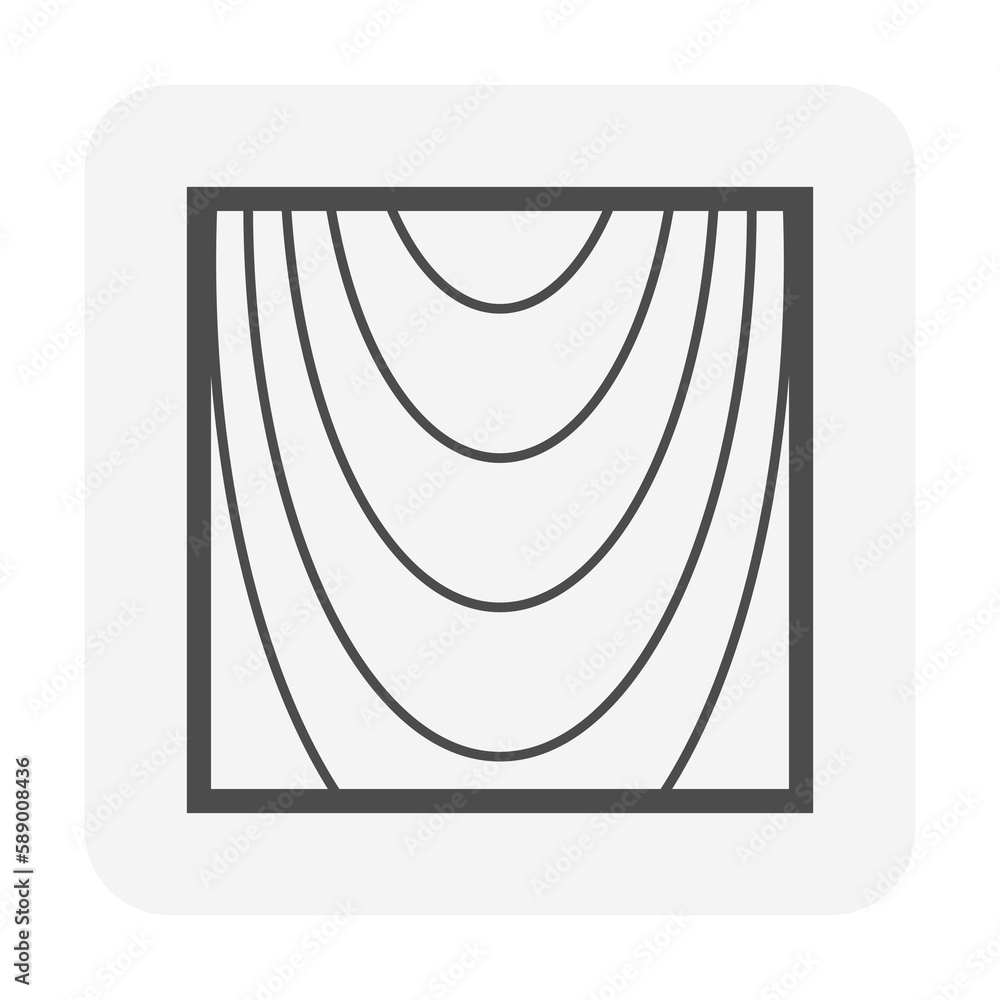 Wooden board with grain texture from plain sawn method. May called ...