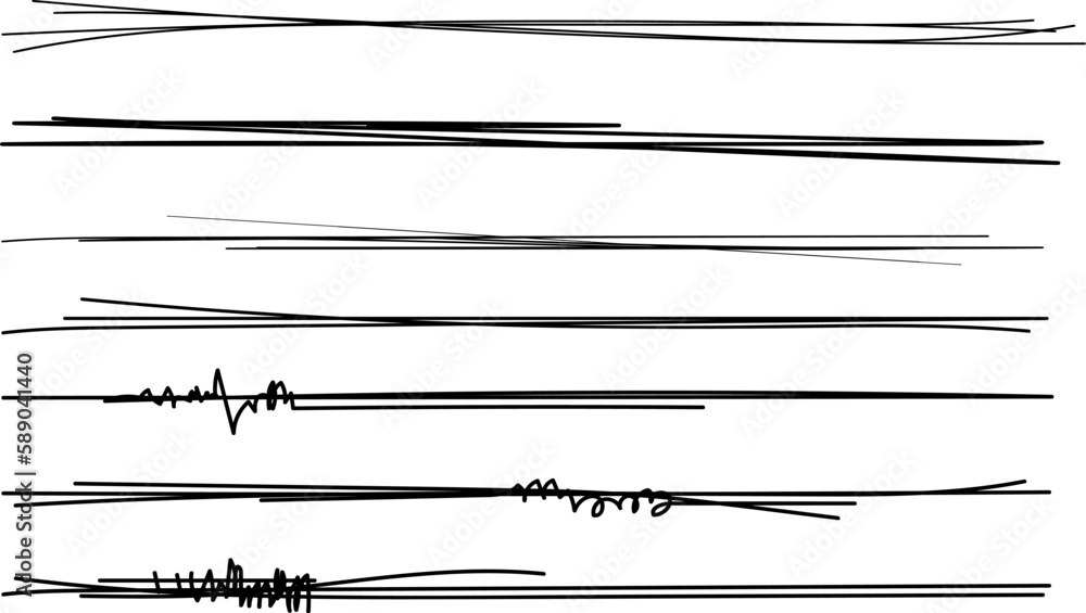 Swift crossed and wavy underlines. Underline markers collection. Vector ...