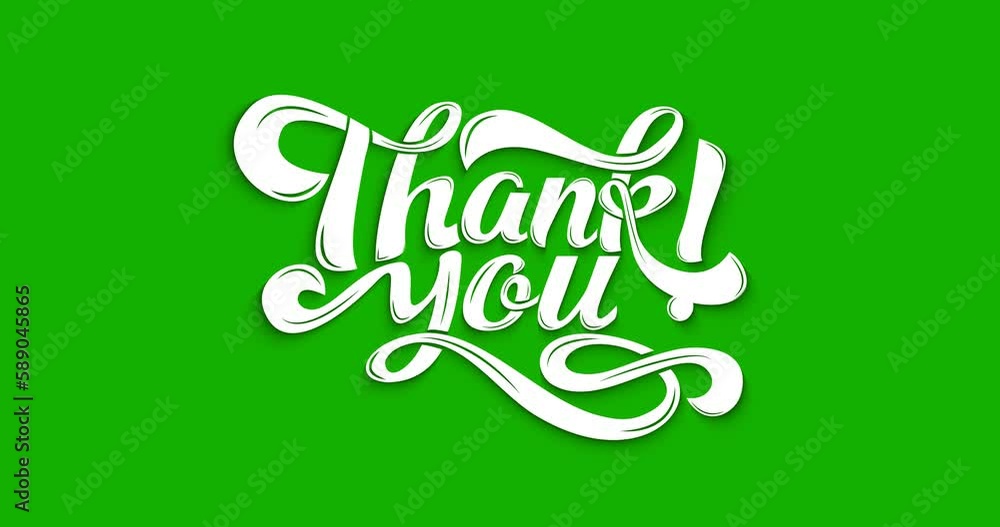 Thank you. Animation in white color on the green screen alpha channel ...