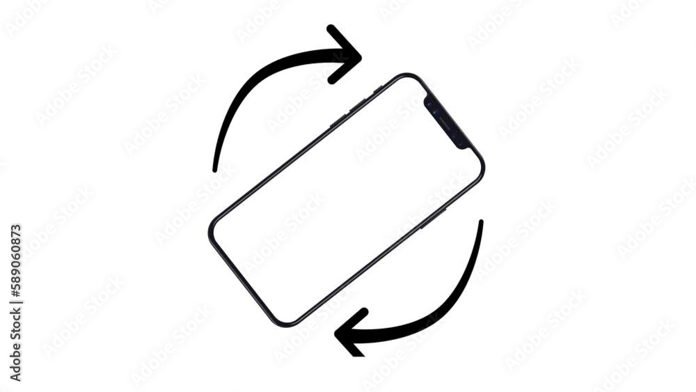 Phone Rotation animation. Turn you Smartphone and rotate device screen ...