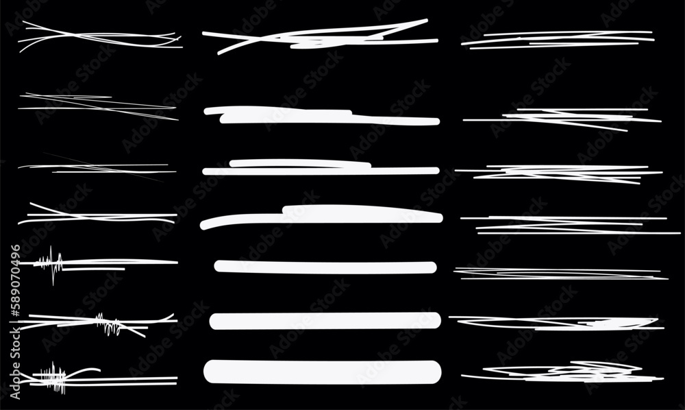 Stock illustration isolated on black background. Vector set of ...