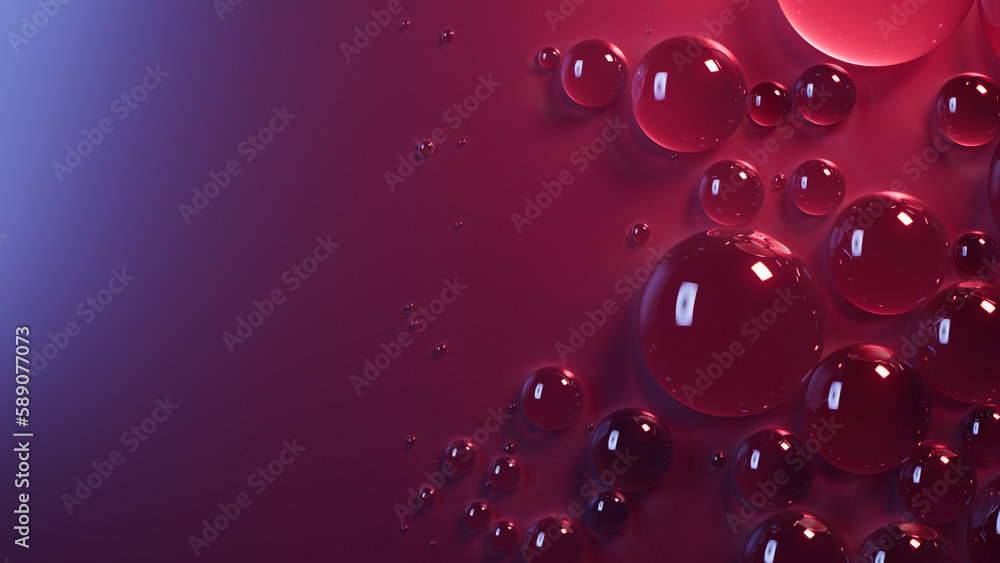 Maroon and Blue Background with Water Droplets on Surface. Contemporary ...