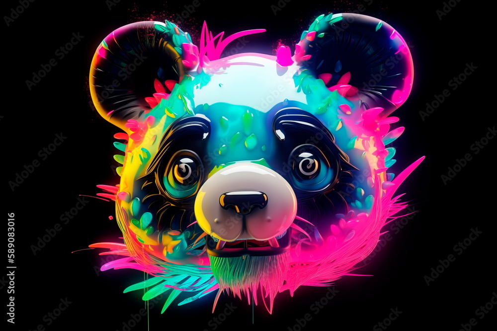 Cartoon panda designs for card featuring Generative AI Stock ...