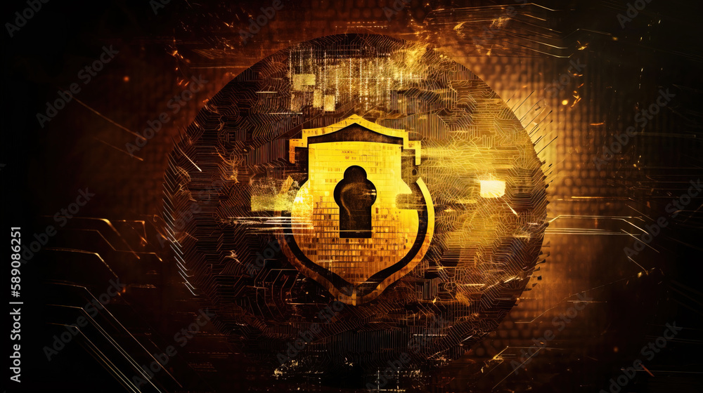 Internet Security Software, padlock, antivirus, firewall, and binary ...