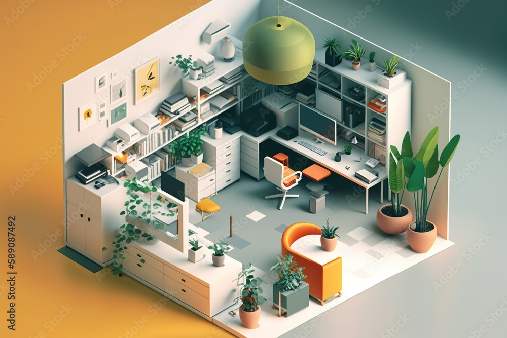 Classification of Contemporary Workplace Elements Generative AI Stock ...