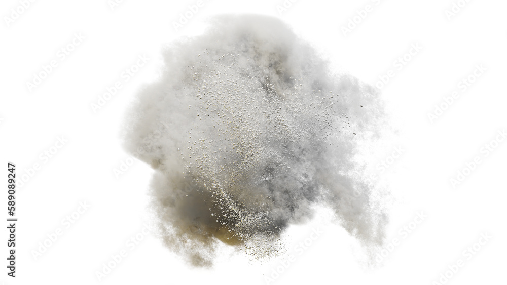 flying white powder, isolated on transparent background Stock ...