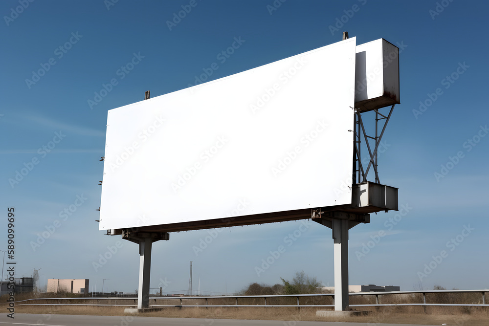 Billboard created with generative AI and post-processed Stock ...