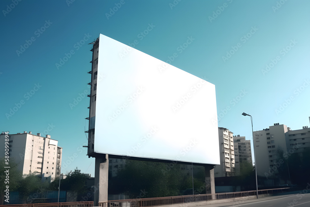 Billboard created with generative AI and post-processed Stock ...