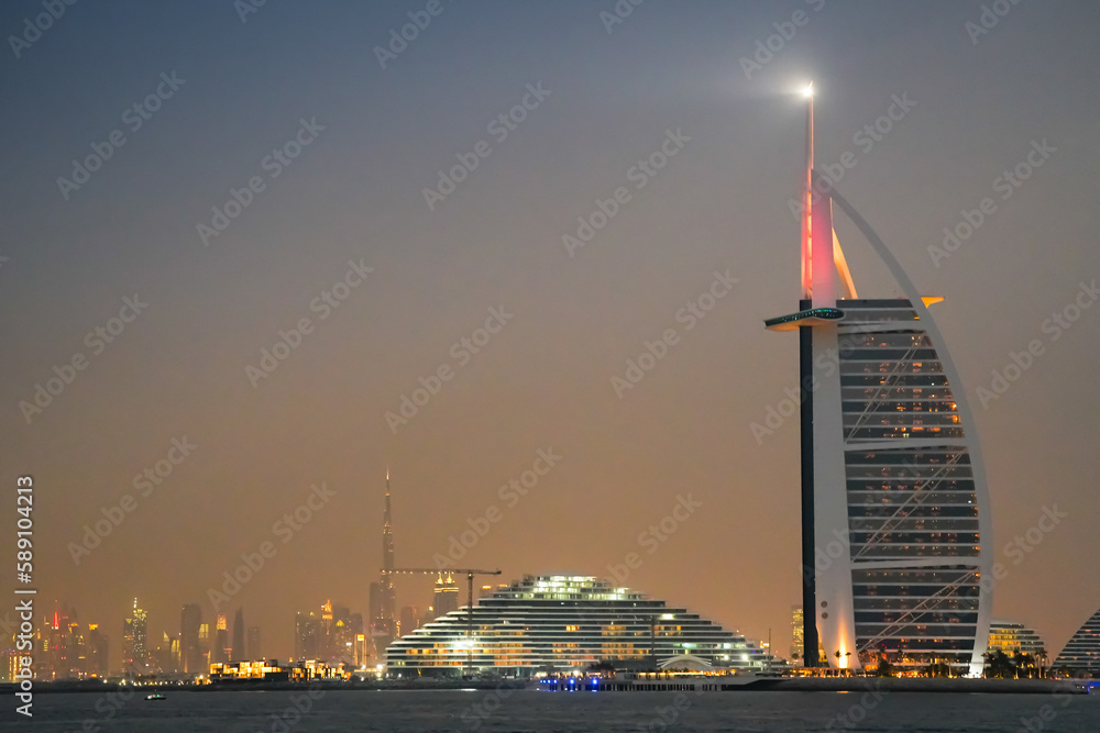 The Burj Al Arab (Arabic: برج العرب, Arab Tower) is a luxury hotel ...