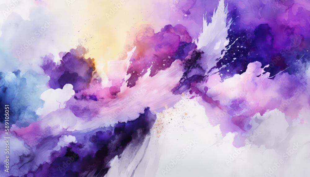 Abstract watercolor background. Bright chaotic mono color illustration ...