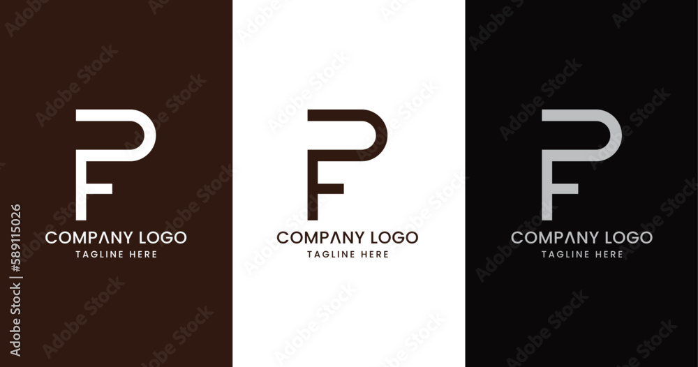 Initial Letter PF Logo Design Outstanding Creative Modern Symbol Sign ...