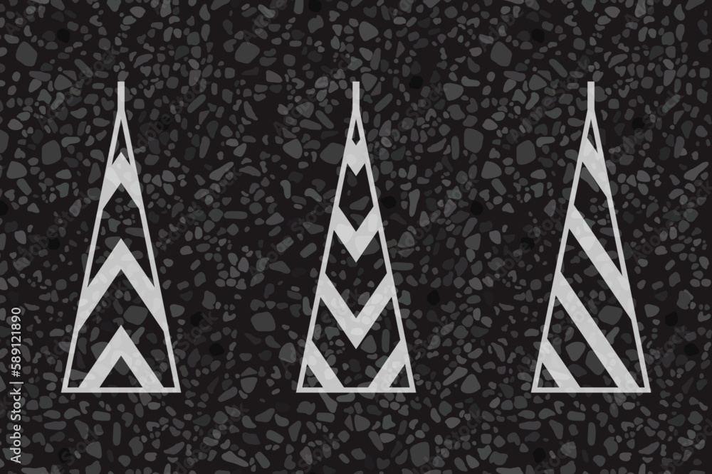 Horizontal road markings, areas to separate traffic movements. Stock ...