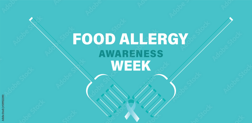 May is Food Allergy awareness week. Template for background, banner ...