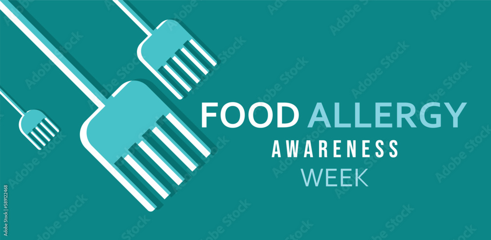 May is Food Allergy awareness week. Template for background, banner ...