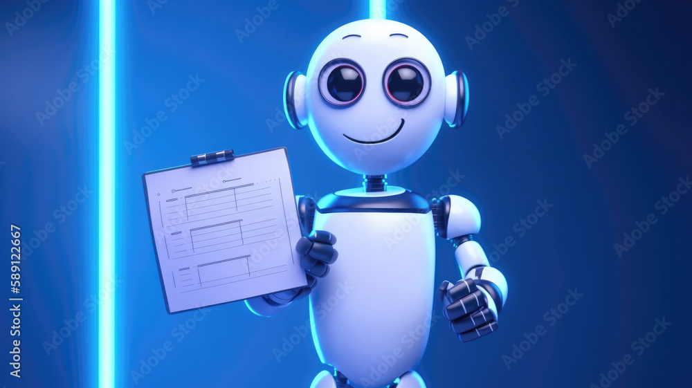 Digital Health and Telemedicine concept with robot bot holding a ...