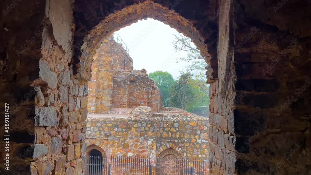 Feroz Shah Kotla fort located in New Delhi, India Stock ビデオ | Adobe Stock