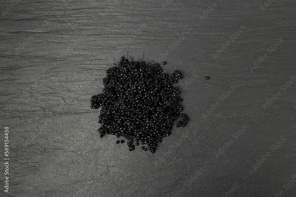 Foto de Black Caviar Texture Background, Sturgeon, Sevruga, Beluga ...