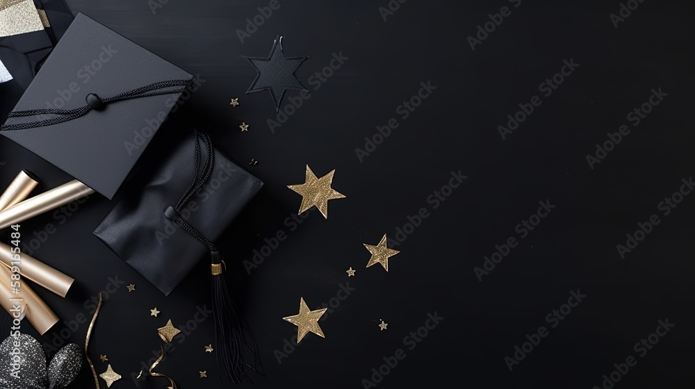 Copyspace background with graduation celebration decor. Wallpaper ...