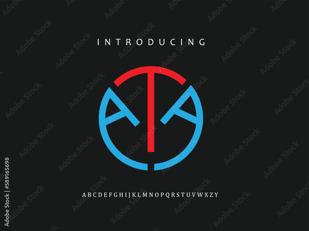 ATA Creative Letter Mark Logo. creative modern flat icon ATA letter ...