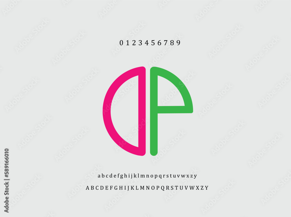 abstract logo design. Creative Letter D P Logo design vector template ...