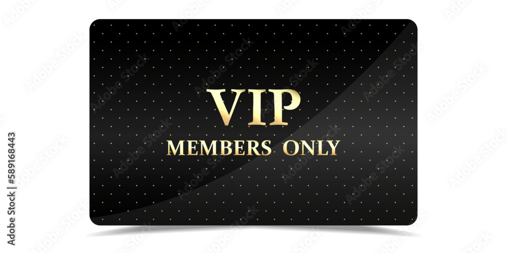 VIP. VIP card. Premium card. Vip gold ticket. Stock Vector | Adobe Stock