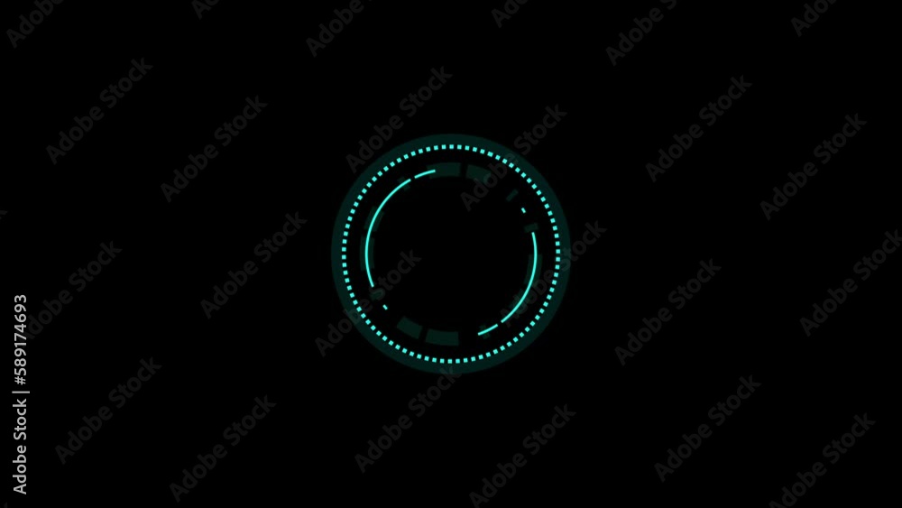 HUD circle interfaces, Hi-tech futuristic display, Hologram button, Loading, target, intro ...