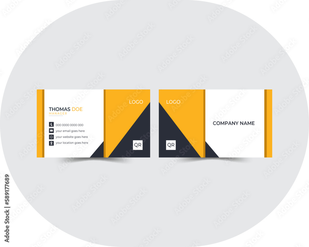 Creative business card design without company logo. modern and luxury ...
