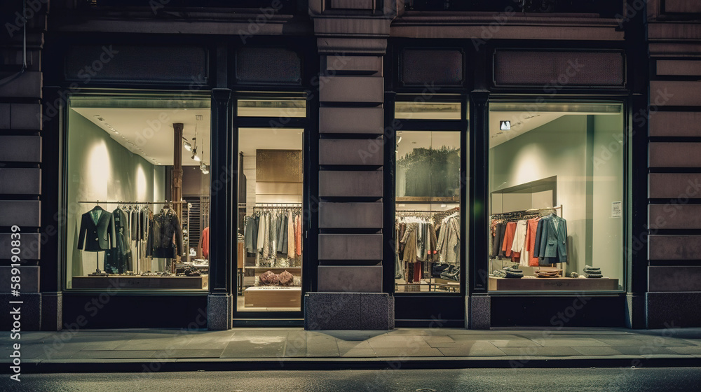 Contemporary Fashion in the Urban Landscape, A Stylish Shop Storefront ...