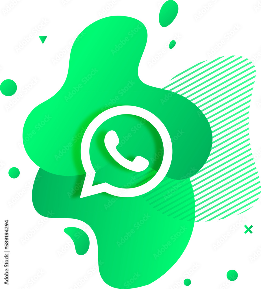 Gradient square with whatsapp logo Stock Vector | Adobe Stock