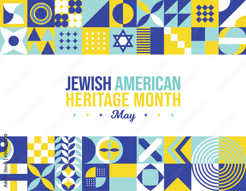 Jewish American Heritage Month Vector Illustration. May Awareness and ...