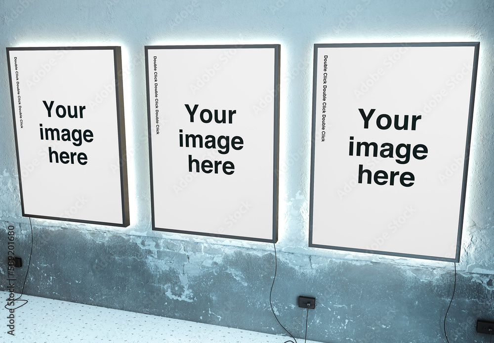 BackLight Poster Mockup 02 Stock Template | Adobe Stock