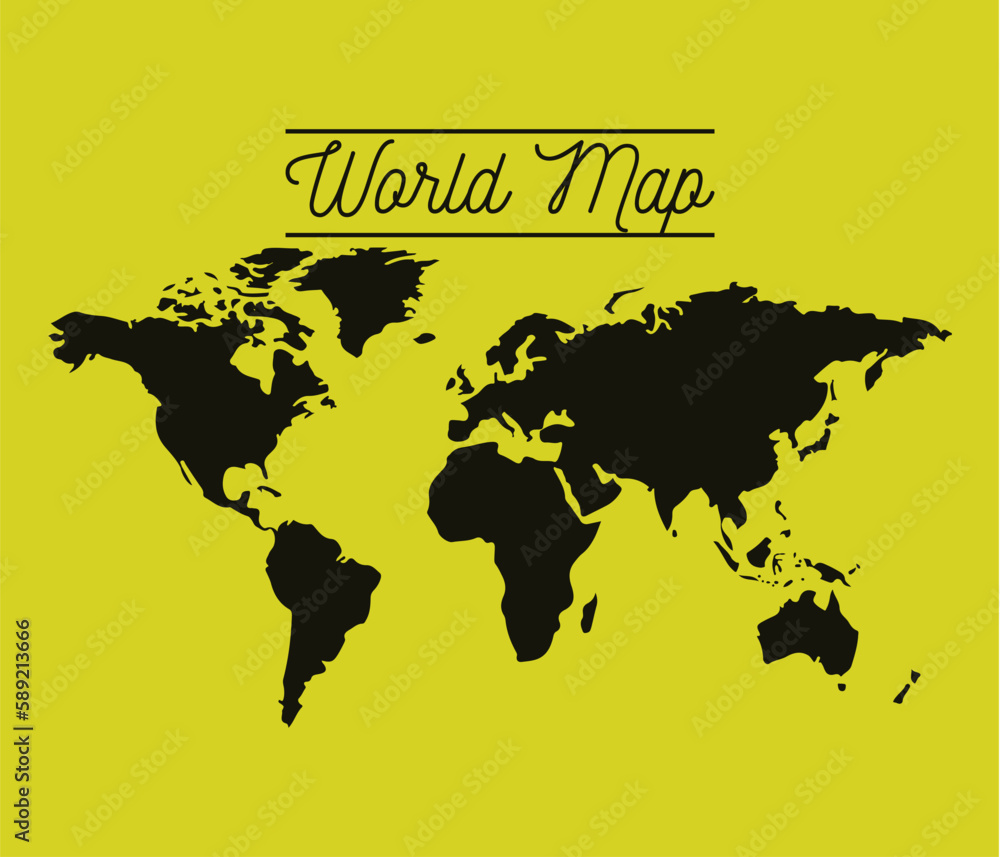 World map vector. Flat Earth map vector. World map vector illustrations ...