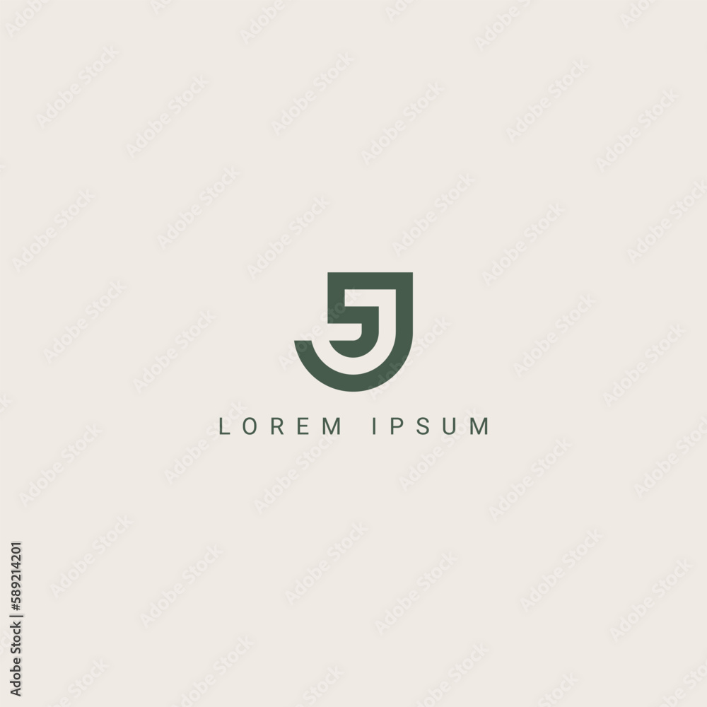 Modern creative Letter JS SJ logo icon design template elements. Stock ...