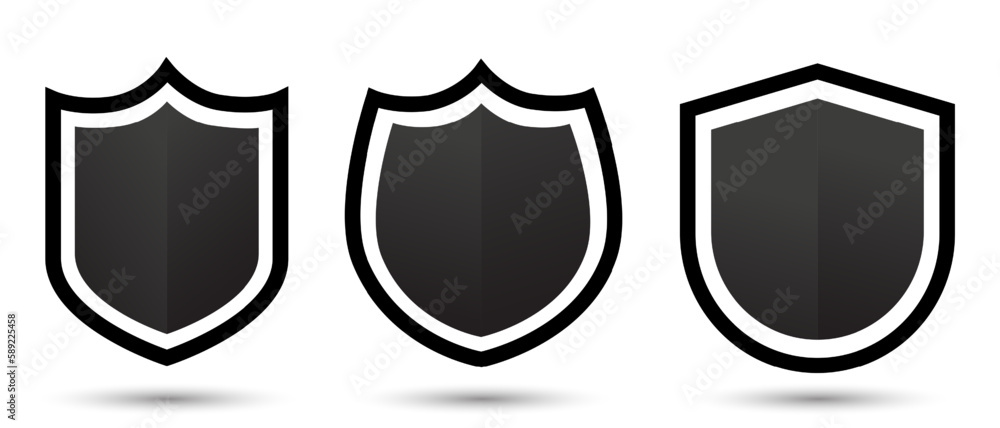 Set of security shield icons, security shields logotypes gradient ... Set of security shield icons, security shields logotypes gradient ...
