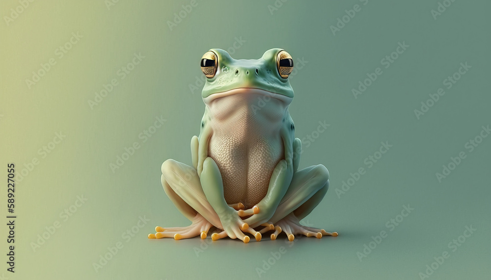 Frog abstract wallpaper. Soft background with toad in Pastel colors ...