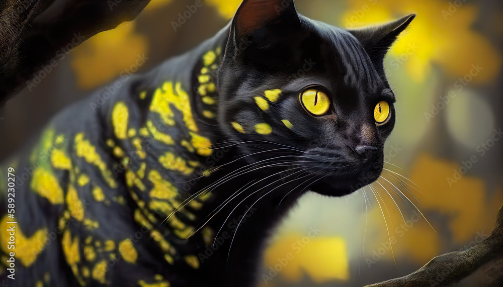 The newest and rarest species of amazon snake cat. AI Generated. Stock ...