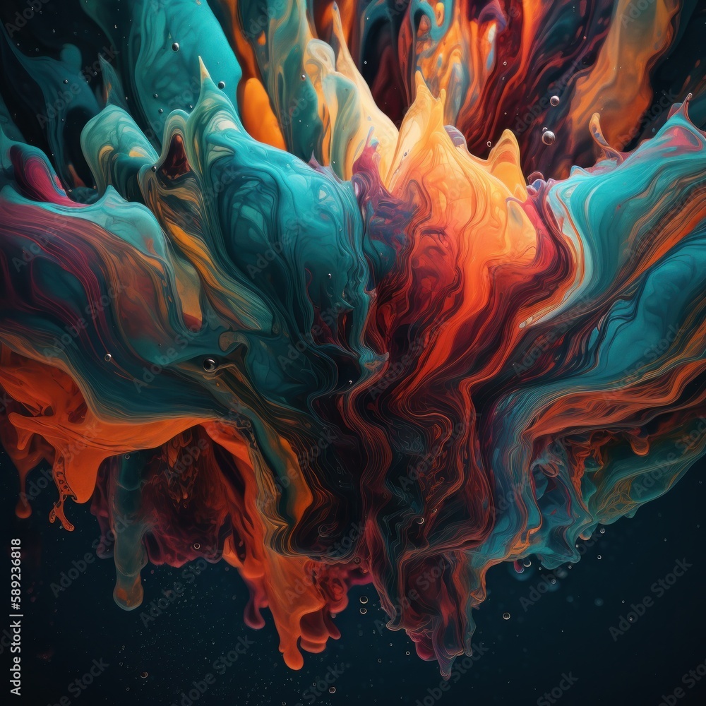 "Inkblot Dreams": A series of abstract images featuring a marbled ink ...