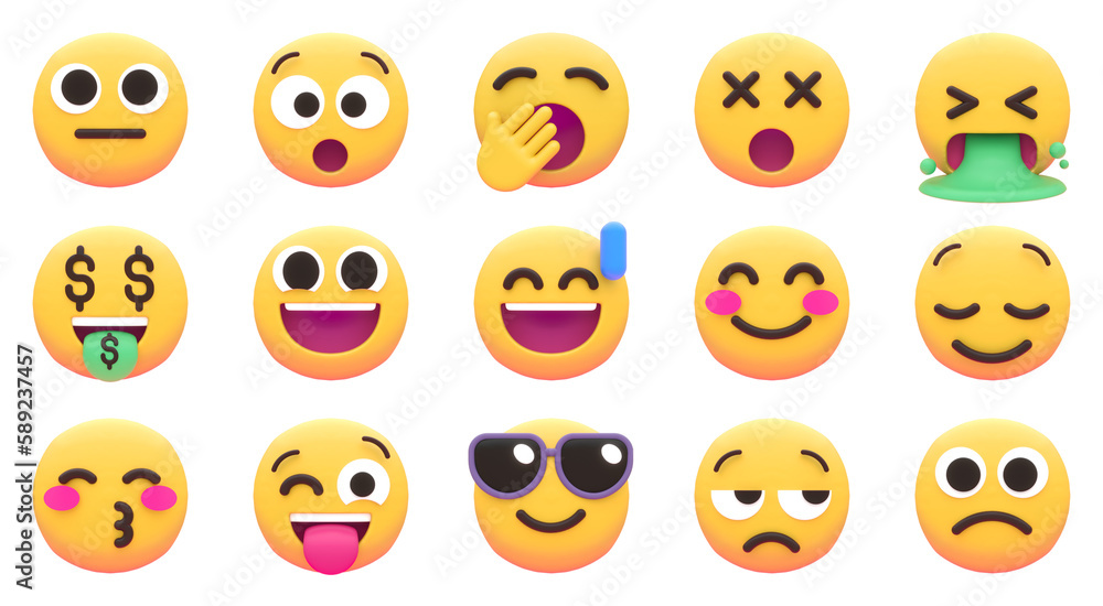 Microsoft - 3D Emoticon Facial Expression Updated April 2023 Stock ...