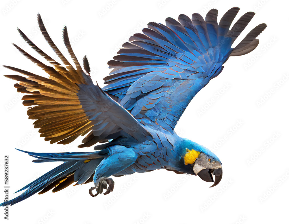 blue and yellow macaw PNG file on transparent background Easy for ...