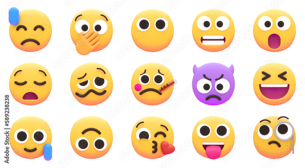 Microsoft - 3D Emoticon Facial Expression Updated April 2023 Stock ...