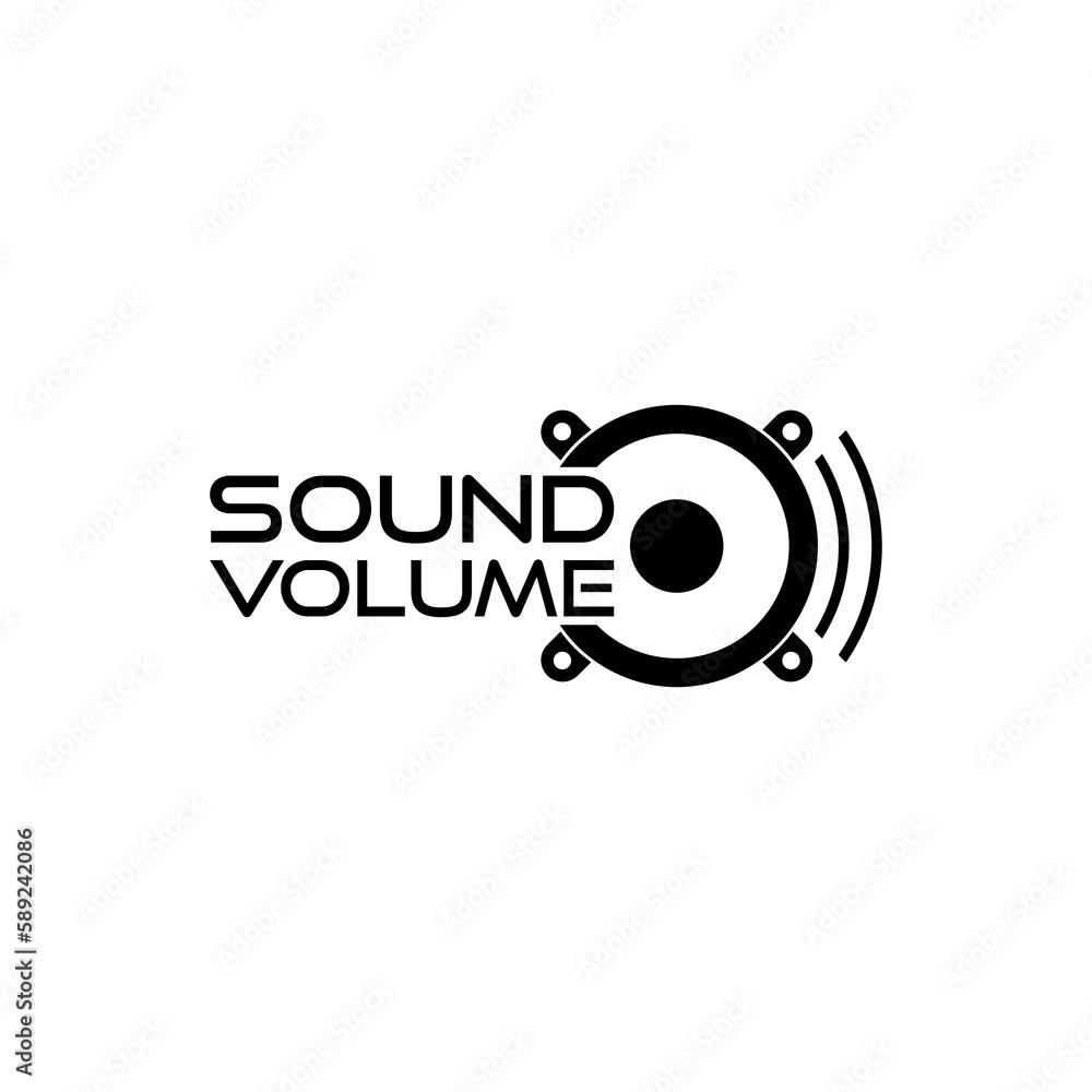 Sub woofer logo design. Speaker icon and symbol isolated on transparent ...