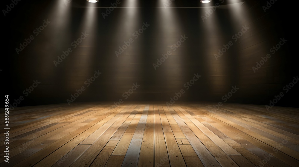 scène de théâtre, plancher de bois, arrière plan graphique, fond ...
