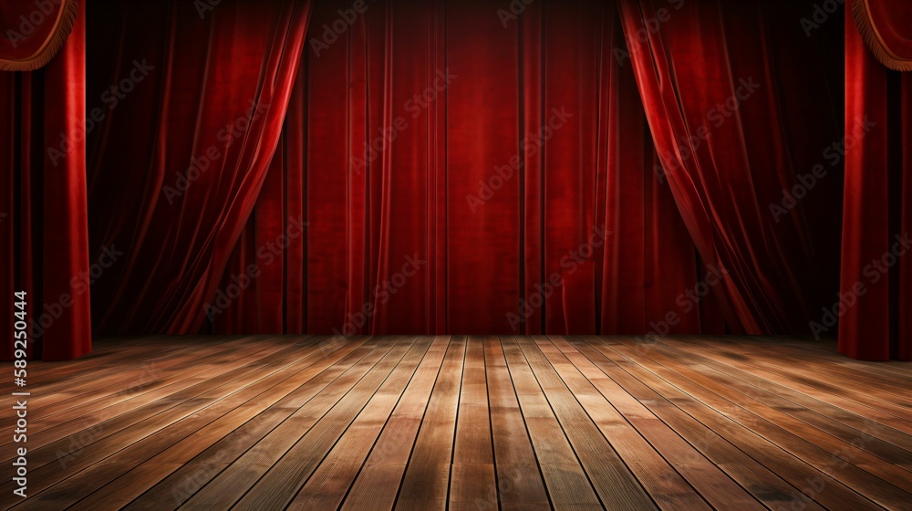scène de théâtre, plancher de bois, arrière plan graphique, fond ...