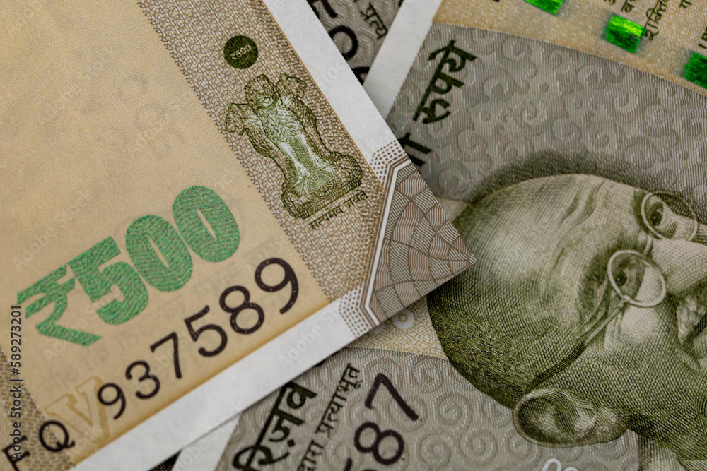indian rupee, five hundred rupee note texture background. huge cash in ...