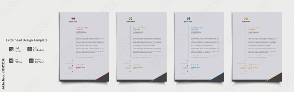 a bundle of 4 templates, clean and professional corporate company ...