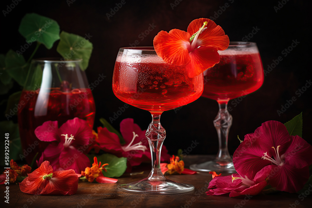 Tropical Hibiscus Spritz Cocktail is a sweet and floral version of the ...